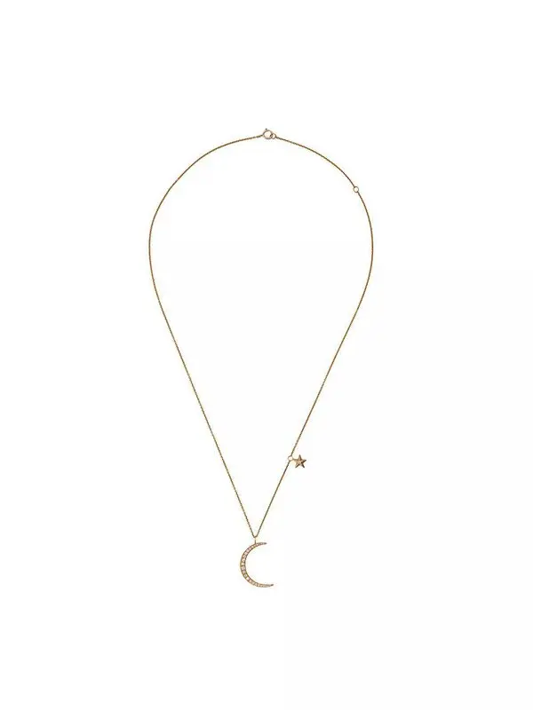 ANITA KO 18kt Yellow Moon And Star Necklace - Gold