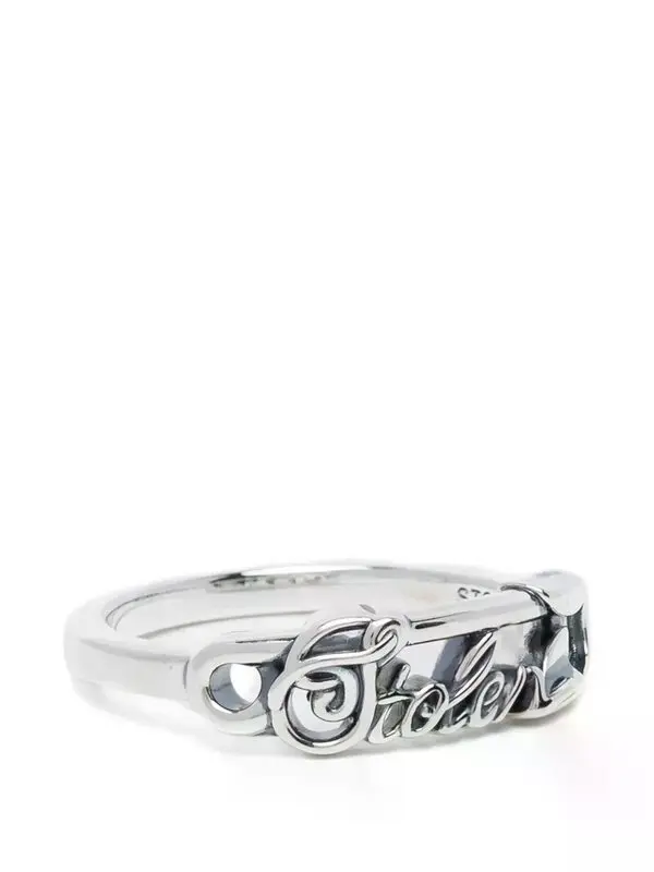 STOLEN GIRLFRIENDS CLUB Scripted-pin Ring - Silver