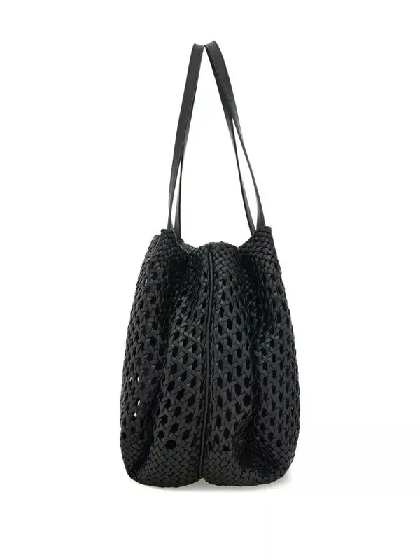 FERRAGAMO Large Woven Leather Tote