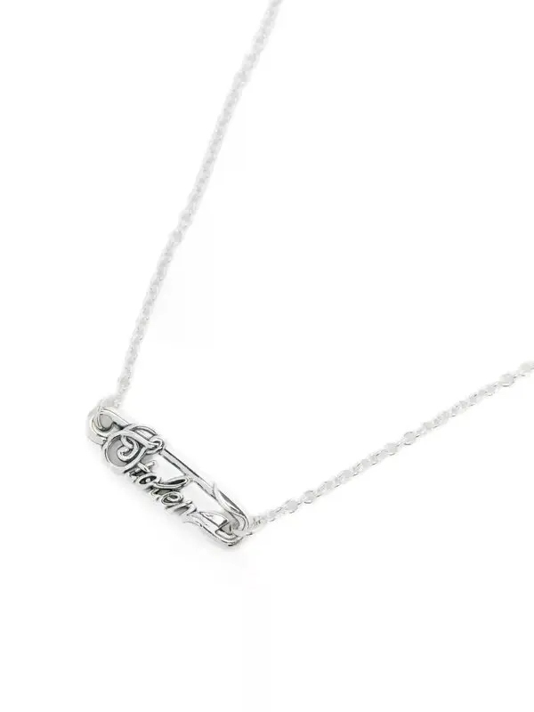 STOLEN GIRLFRIENDS CLUB Scripted-pin Necklace - Silver