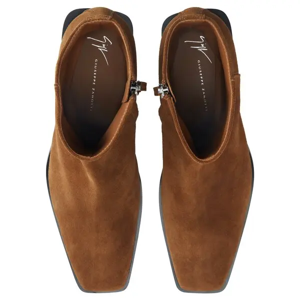 GIUSEPPE ZANOTTI Severus Suede Booties - Light_brown