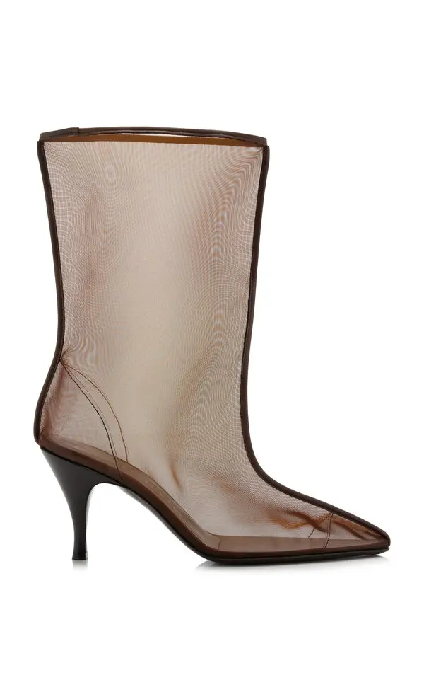 HERBERT LEVINE Drawing A Blank Mesh Ankle Boots