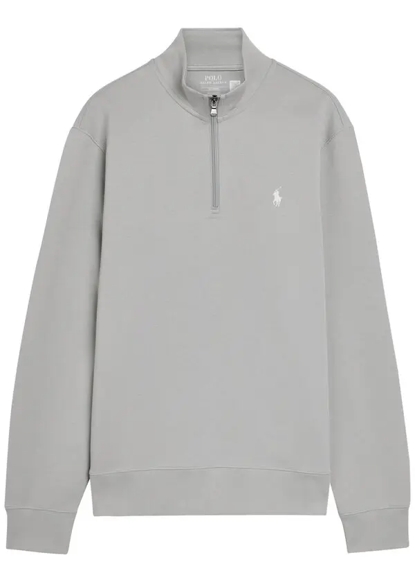 Polo Ralph Lauren Cotton-blend Half-zip Sweatshirt - Grey