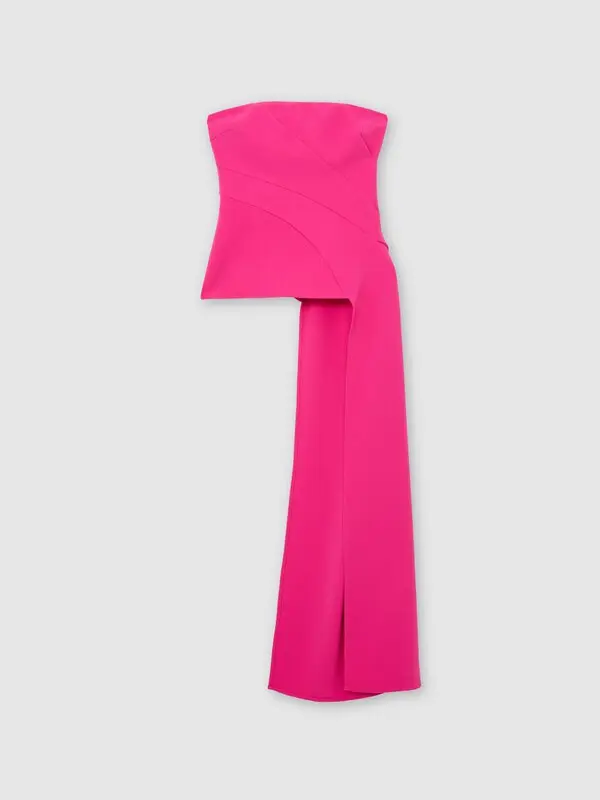 REISS Skye Strapless Drape-detail Top