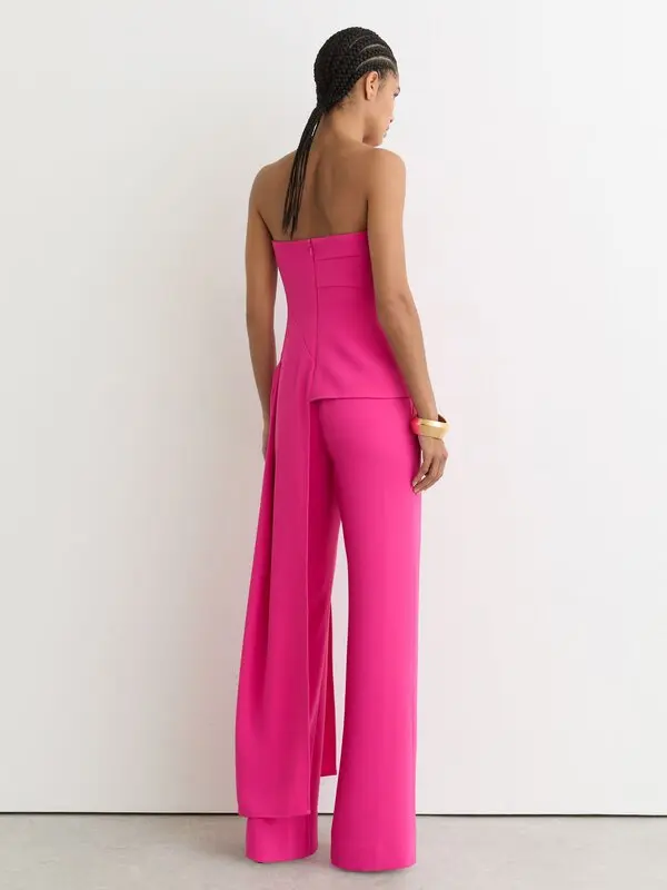 REISS Skye Strapless Drape-detail Top