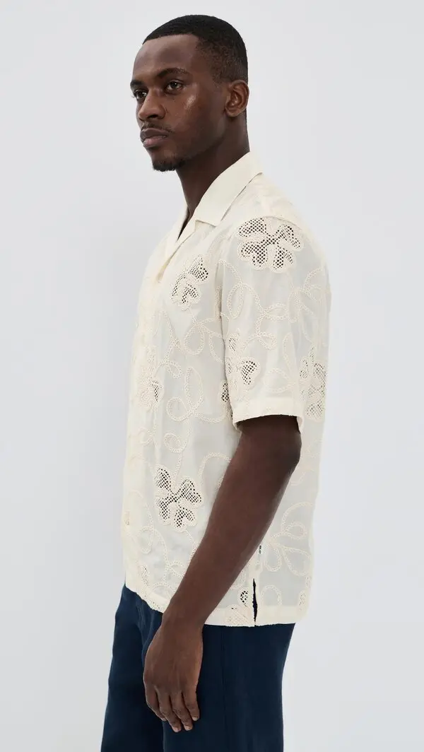 Nn07 Ben Embroidered Shirt