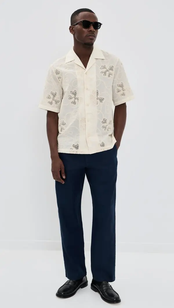 Nn07 Ben Embroidered Shirt