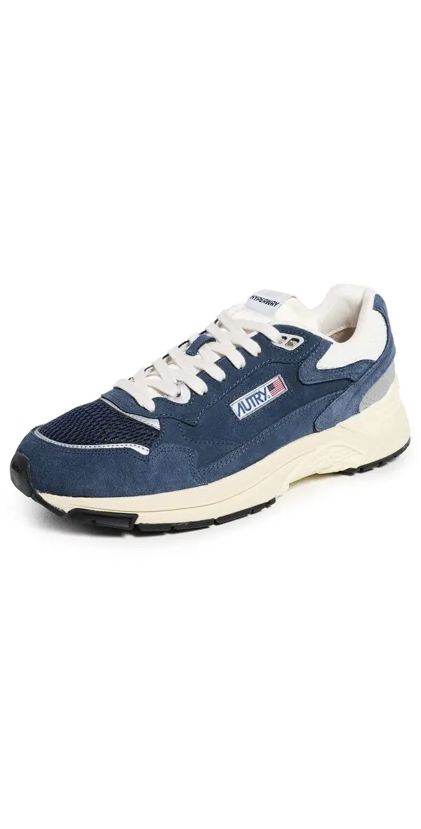 AUTRY Hyperway Low Suede Mesh Sneakers - Suede/mesh Bluet/silver