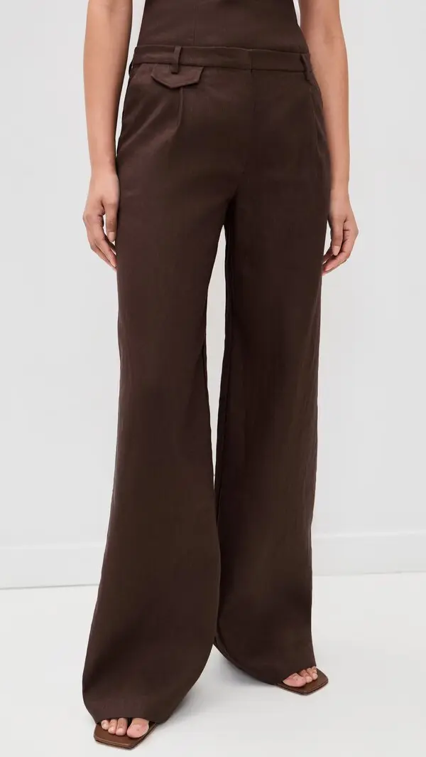 Bardot Geordy Hipster Linen Pants