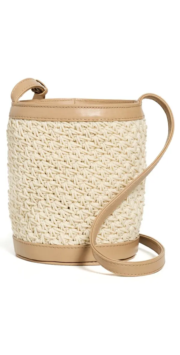 Binge Knitting Ximena Bucket Bag - Eggshell Combo