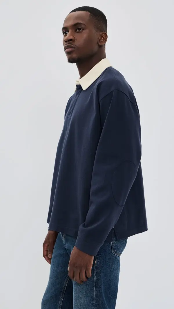 FRAME Rugby Polo Shirt - Dark Navy