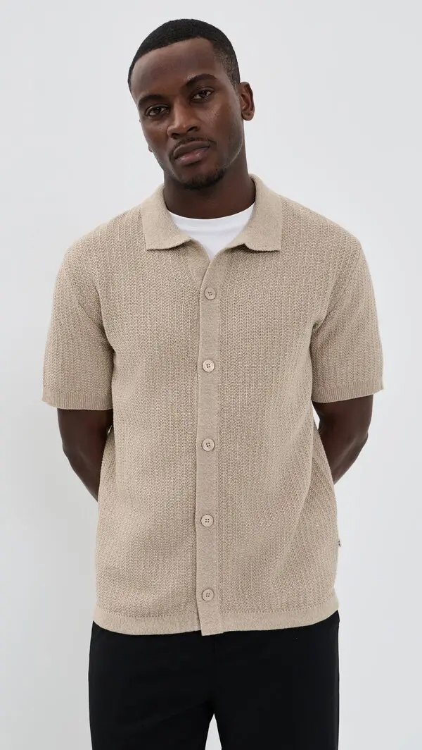 Nn07 Ares Button-up Sweater