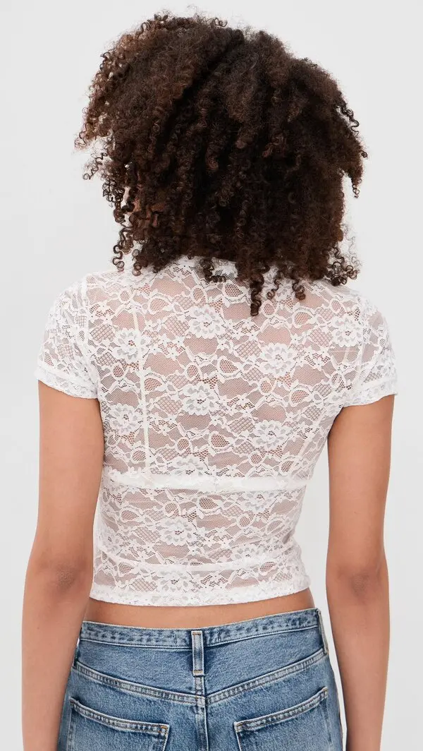 Alice + Olivia Tess Lace Tee