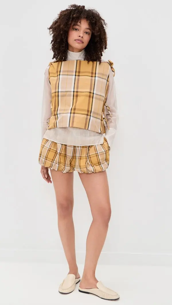 Sea Copeland Plaid Bubble Shorts