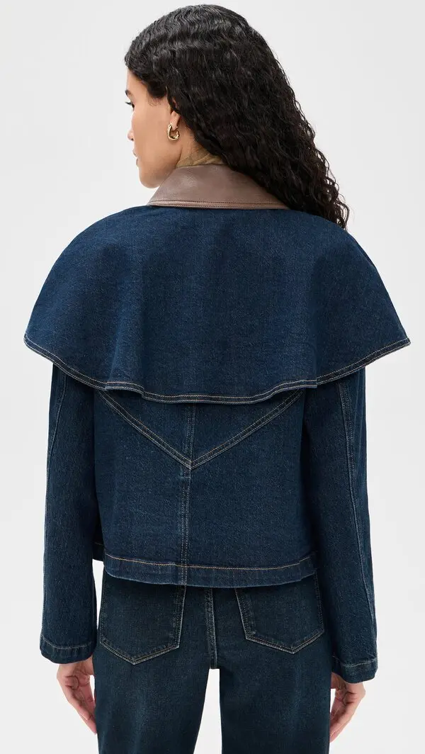 Avec Les Filles Cape Denim Jacket