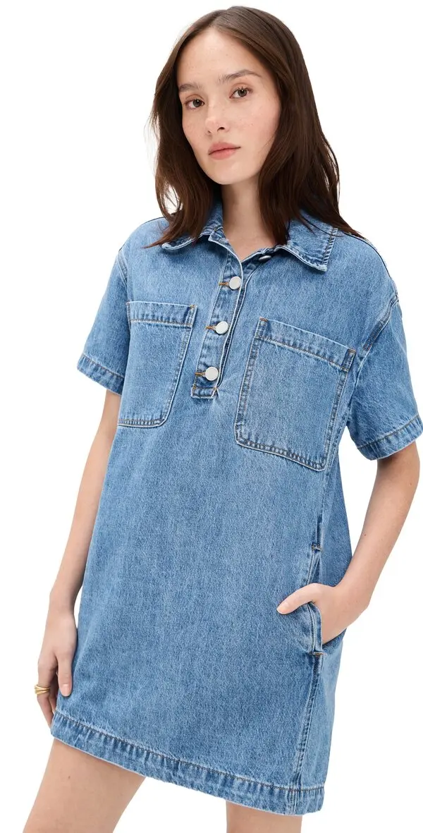 Blanknyc Easy Goer Mini Denim Shirt Dress