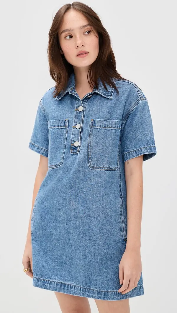 Blanknyc Easy Goer Mini Denim Shirt Dress