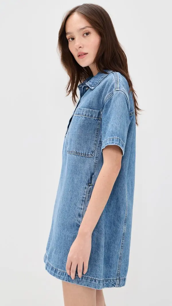 Blanknyc Easy Goer Mini Denim Shirt Dress