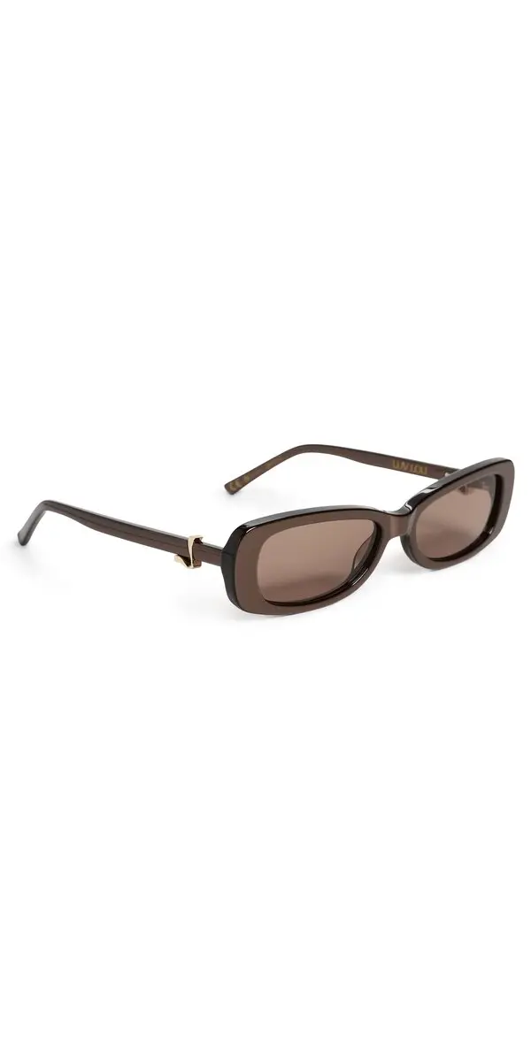 LUV LOU The Bella Rectangle Sunglasses - Chocolate Glaze