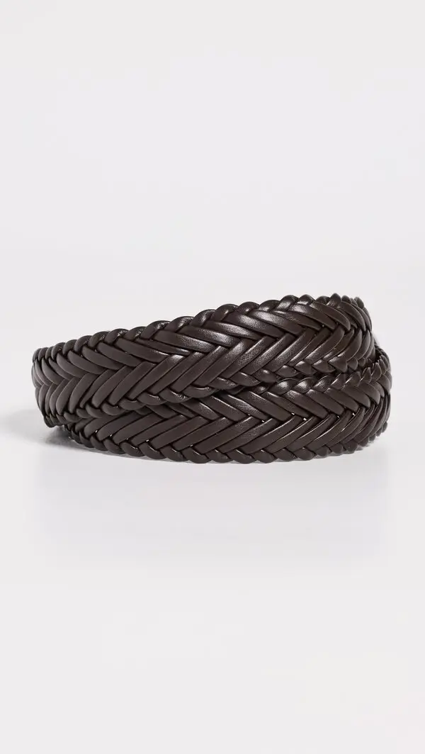 FERRAGAMO Intreccio Woven Leather Belt
