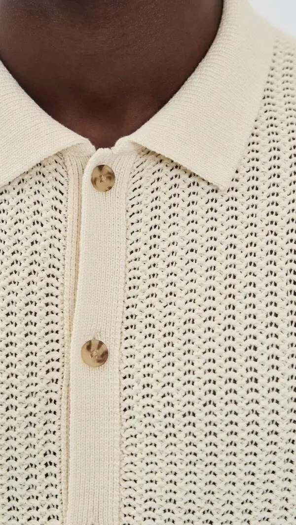Vince Crochet Short Sleeve Button Down Shirt