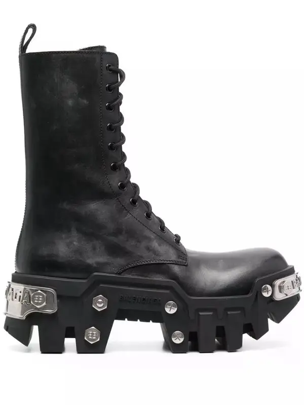 Balenciaga Bulldozer" Lace-up Platform Boots