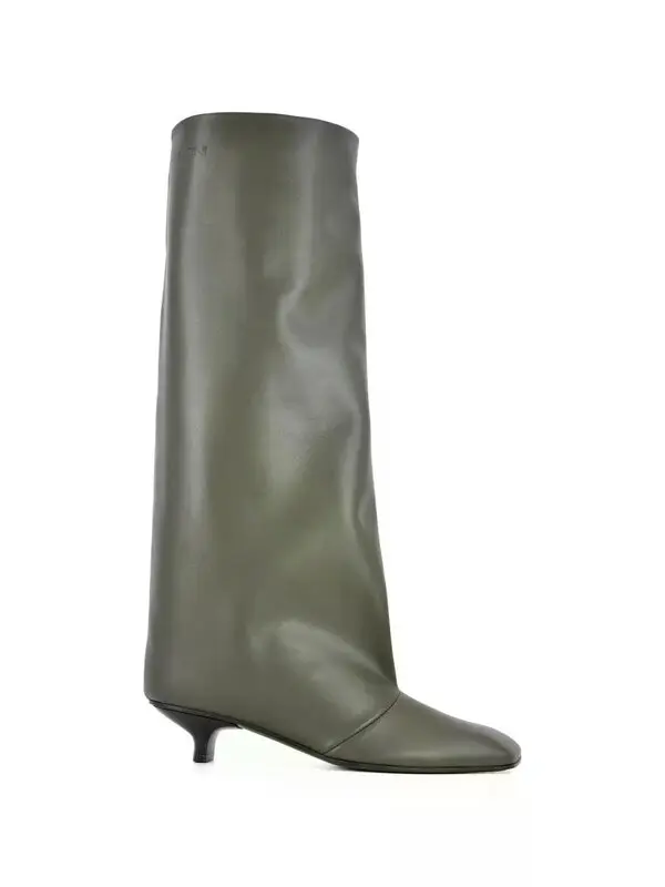 Vicini Square-toe Knee-high Leather Boots