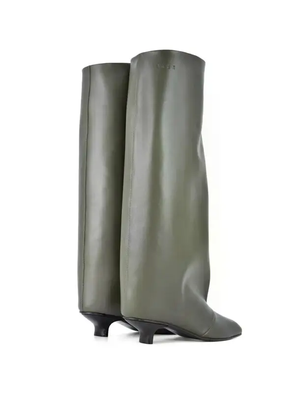 Vicini Square-toe Knee-high Leather Boots