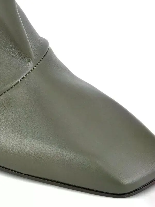 Vicini Square-toe Knee-high Leather Boots