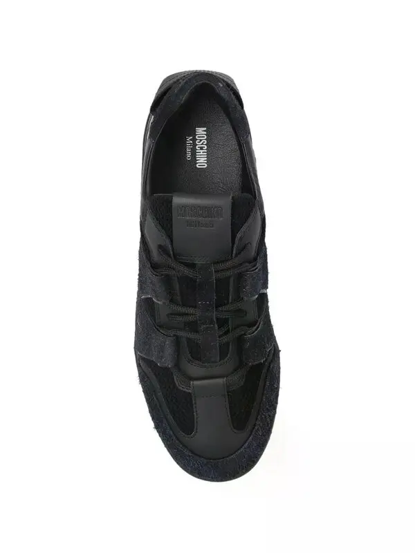 Moschino M-logo Lace-up Sneakers - Black
