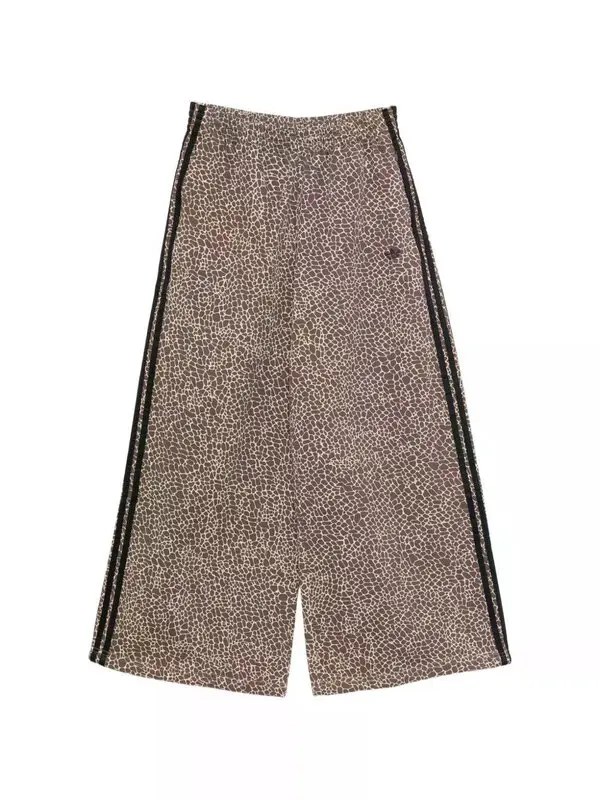 Adidas Wide Leg Track Pants With Leopard Print