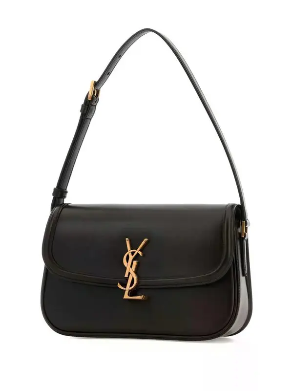 Saint Laurent Small Solferino Logo Shoulder Bag - Brown