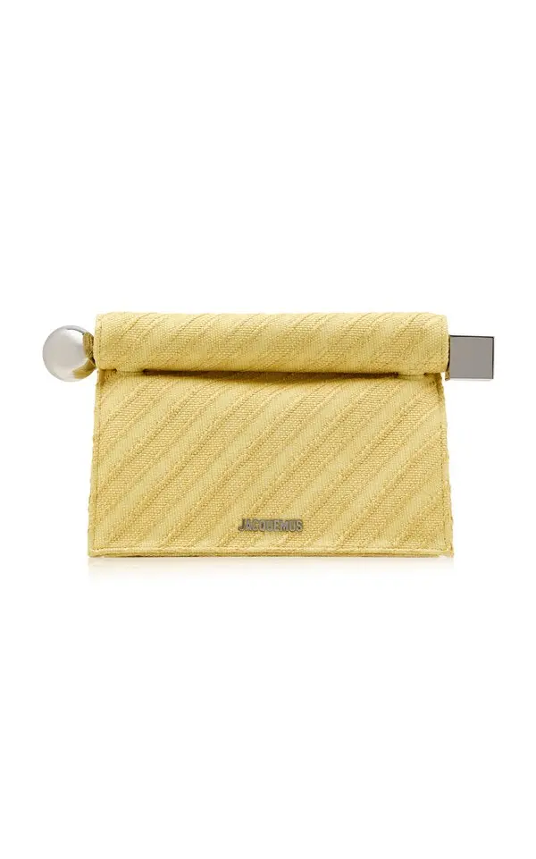 Jacquemus The Round Carré Cotton Clutch - Yellow