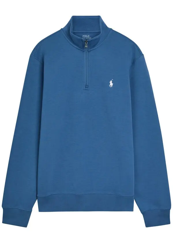 Polo Ralph Lauren Cotton-blend Half-zip Sweatshirt - Blue