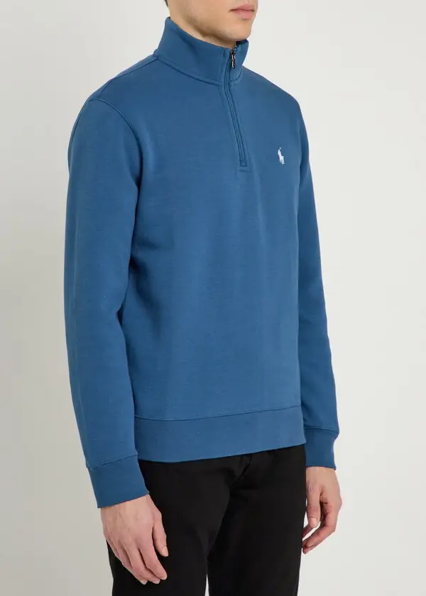 Polo Ralph Lauren Cotton-blend Half-zip Sweatshirt - Blue