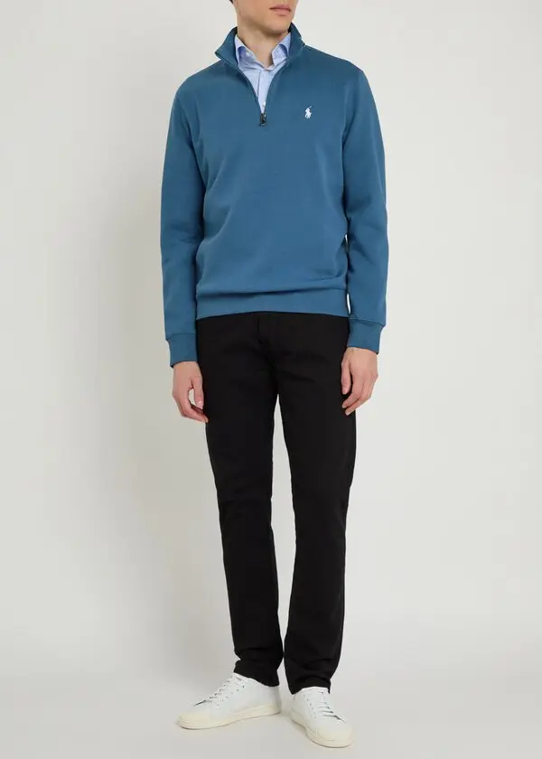 Polo Ralph Lauren Cotton-blend Half-zip Sweatshirt - Blue