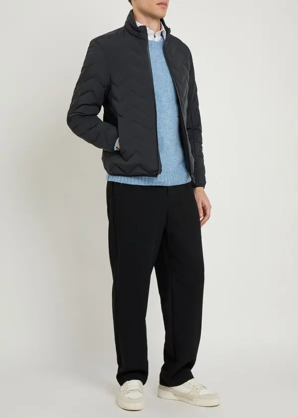 Emporio Armani Water-repellent Padded Stretch-nylon Jacket - Black