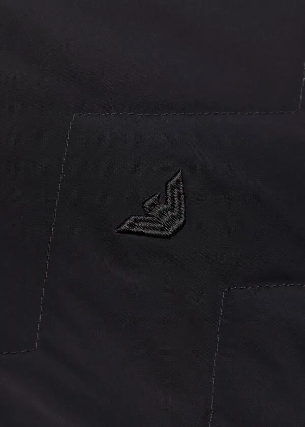 Emporio Armani Water-repellent Padded Stretch-nylon Jacket - Black