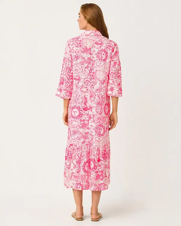 LILLY PULITZER Alora Maxi Dress - Cherry Blossom Pink Fleur De Lilly