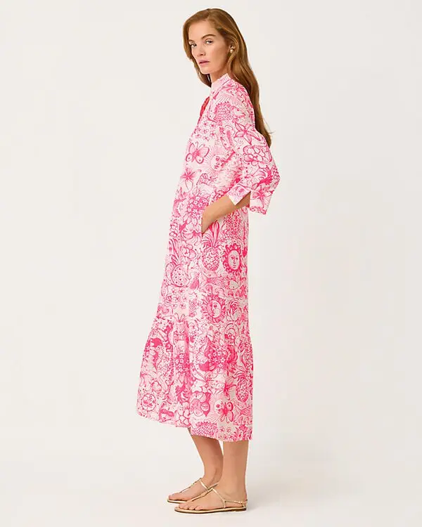 LILLY PULITZER Alora Maxi Dress - Cherry Blossom Pink Fleur De Lilly