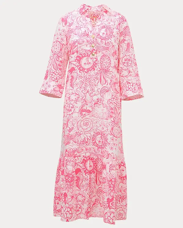 LILLY PULITZER Alora Maxi Dress - Cherry Blossom Pink Fleur De Lilly