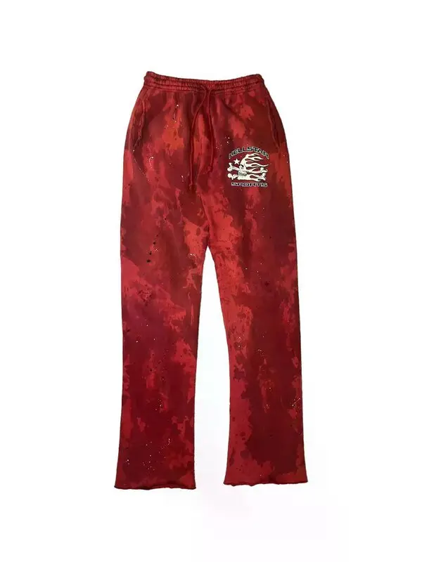 HELLSTAR Tie-dye Track Pants With Graphic Print