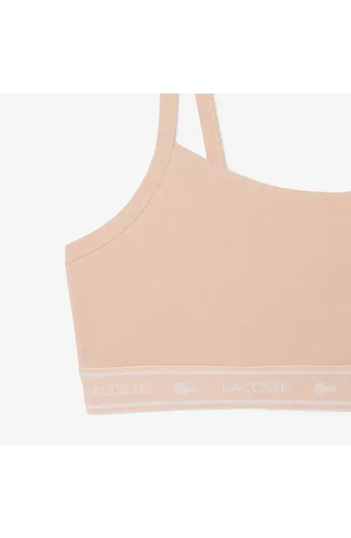 Lacoste Stretch Cotton Bralette - Biscuit