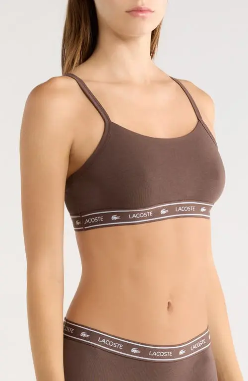 Lacoste Stretch Cotton Bralette - Grume