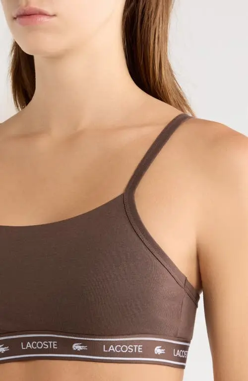 Lacoste Stretch Cotton Bralette - Grume