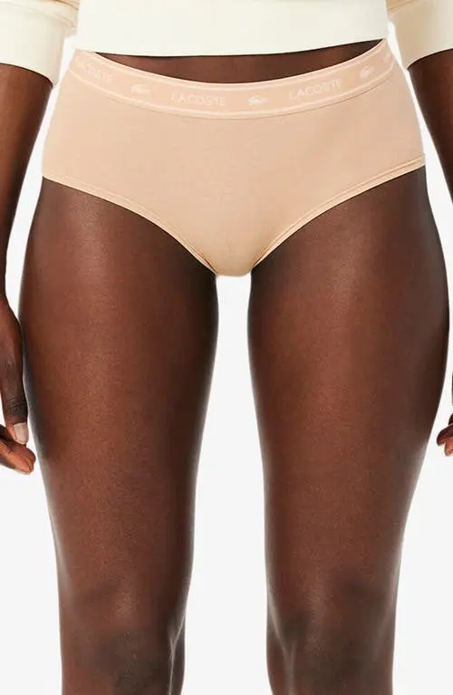 Lacoste Stretch Cotton Briefs - Biscuit