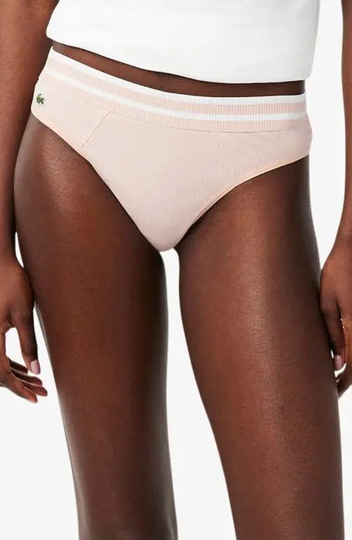 Lacoste Cotton Blend Rib Thong - Bistre