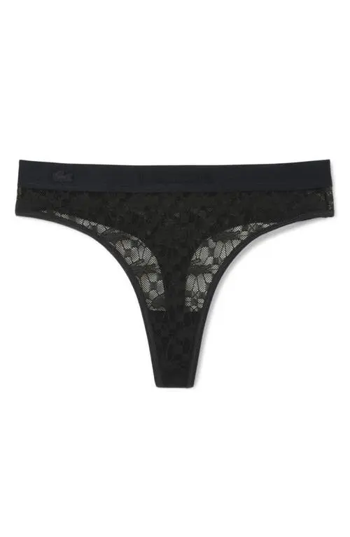 Lacoste Lace Thong - Black