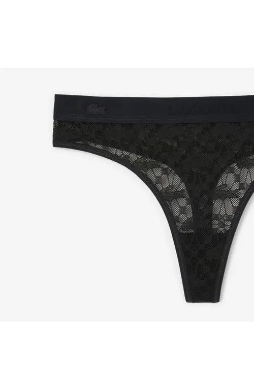 Lacoste Lace Thong - Black