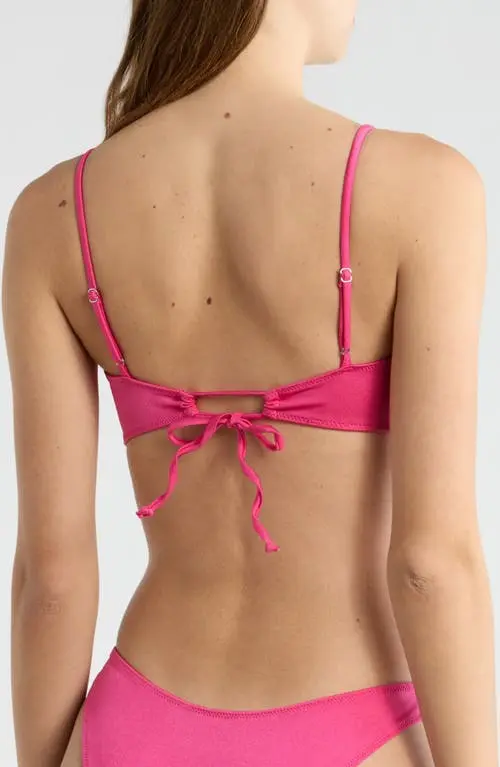 PACSUN Brea Shine Bralette Bikini Top - Pink